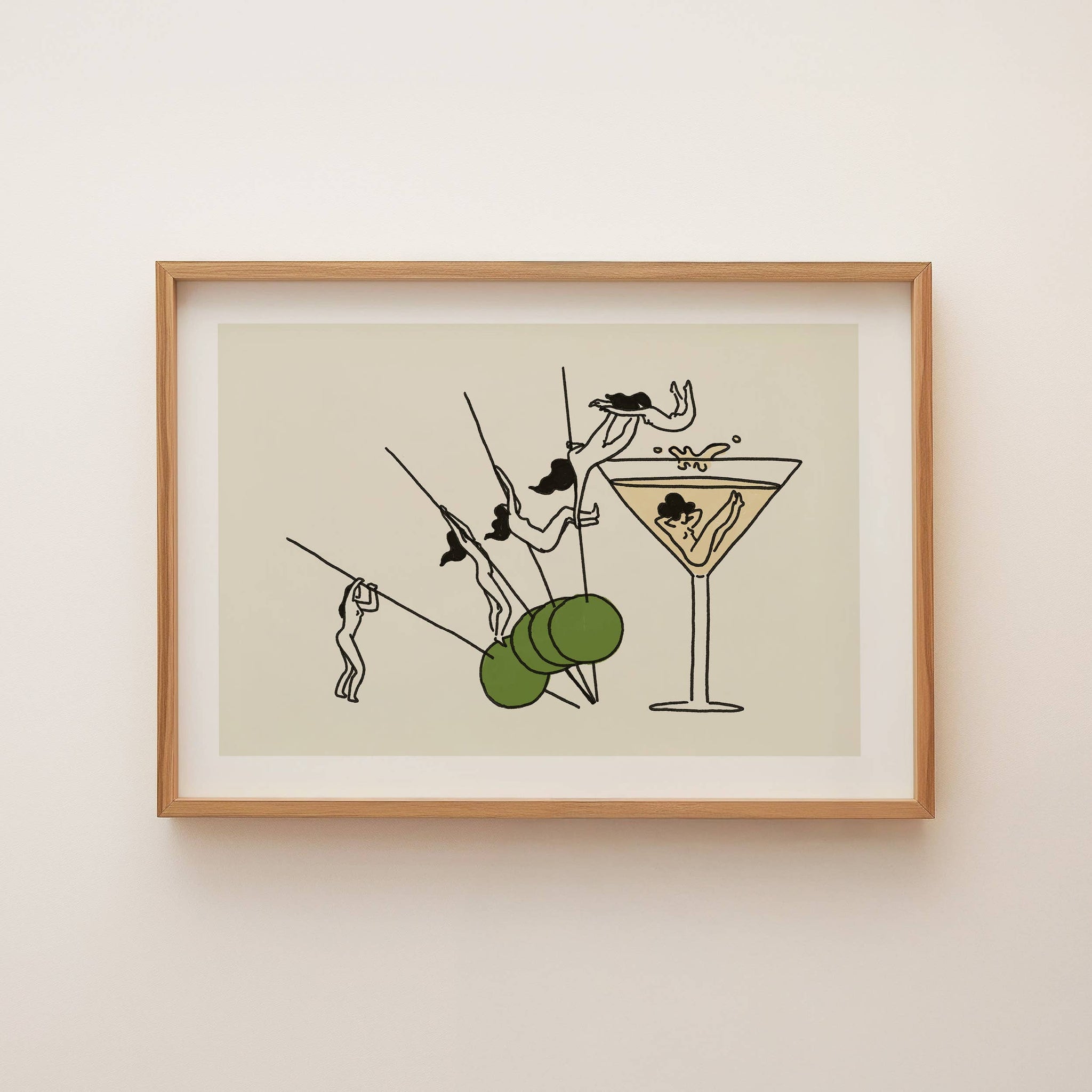 "Pole Vault" Vintage Martini Wall Art Print: Medium - Thunder Moon ...
